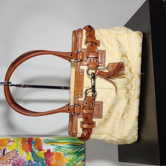 Coach | Bags | Coach Hampton Signature Jacquard Carryall Satchel | Poshmark